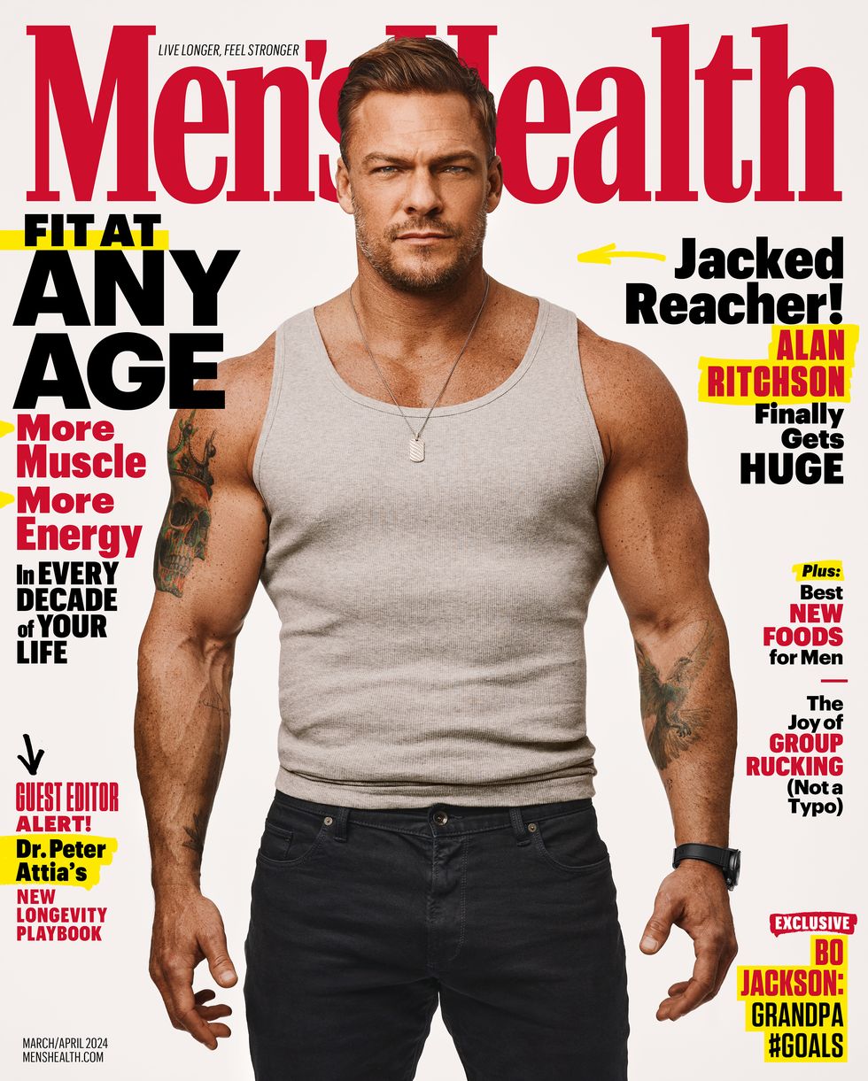 Alan Ritchson Goes Big on the new Cover for Men’s Health April 2024 ...